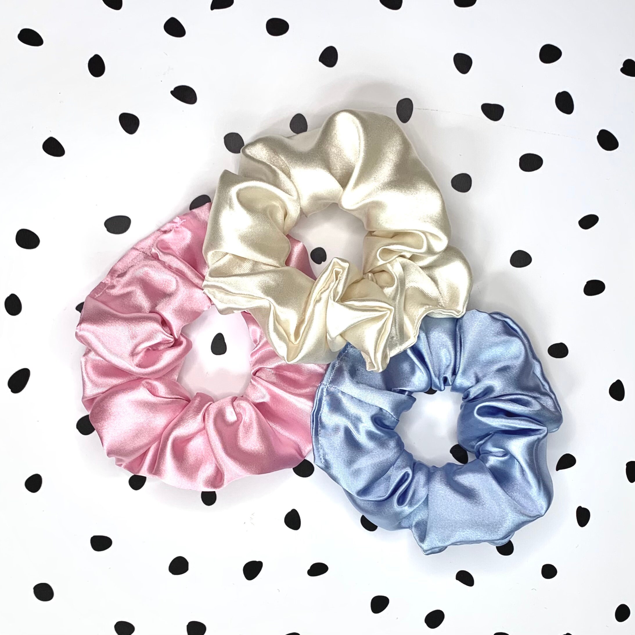 Pastel Scrunchies Silky Satin Scrunchie Gift Box Baby | Etsy