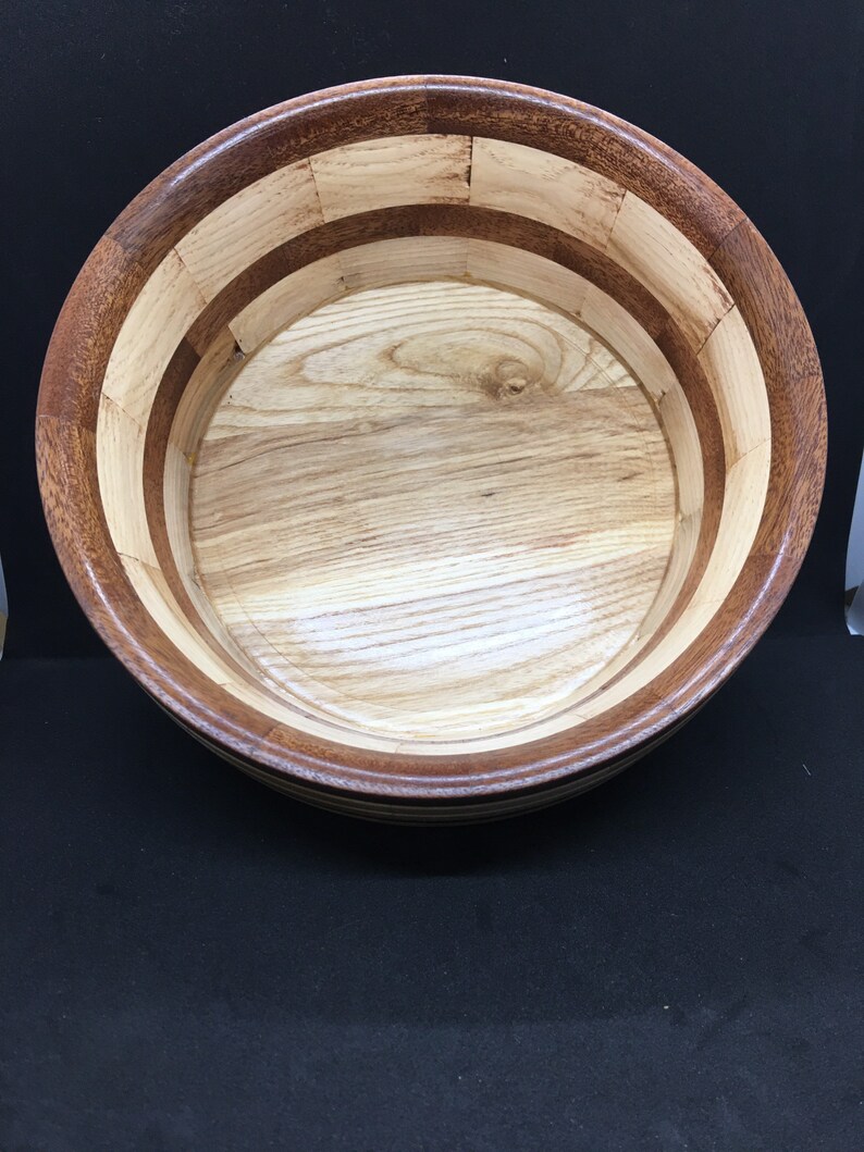 Segmented Wooden Bowl - Etsy