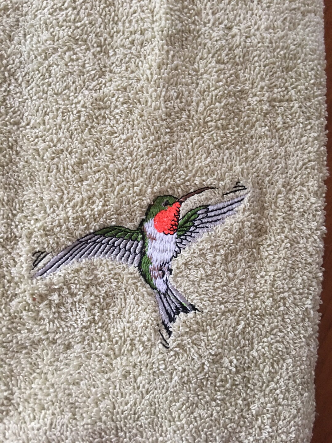 Hummingbird Towels With Embroidery - Etsy
