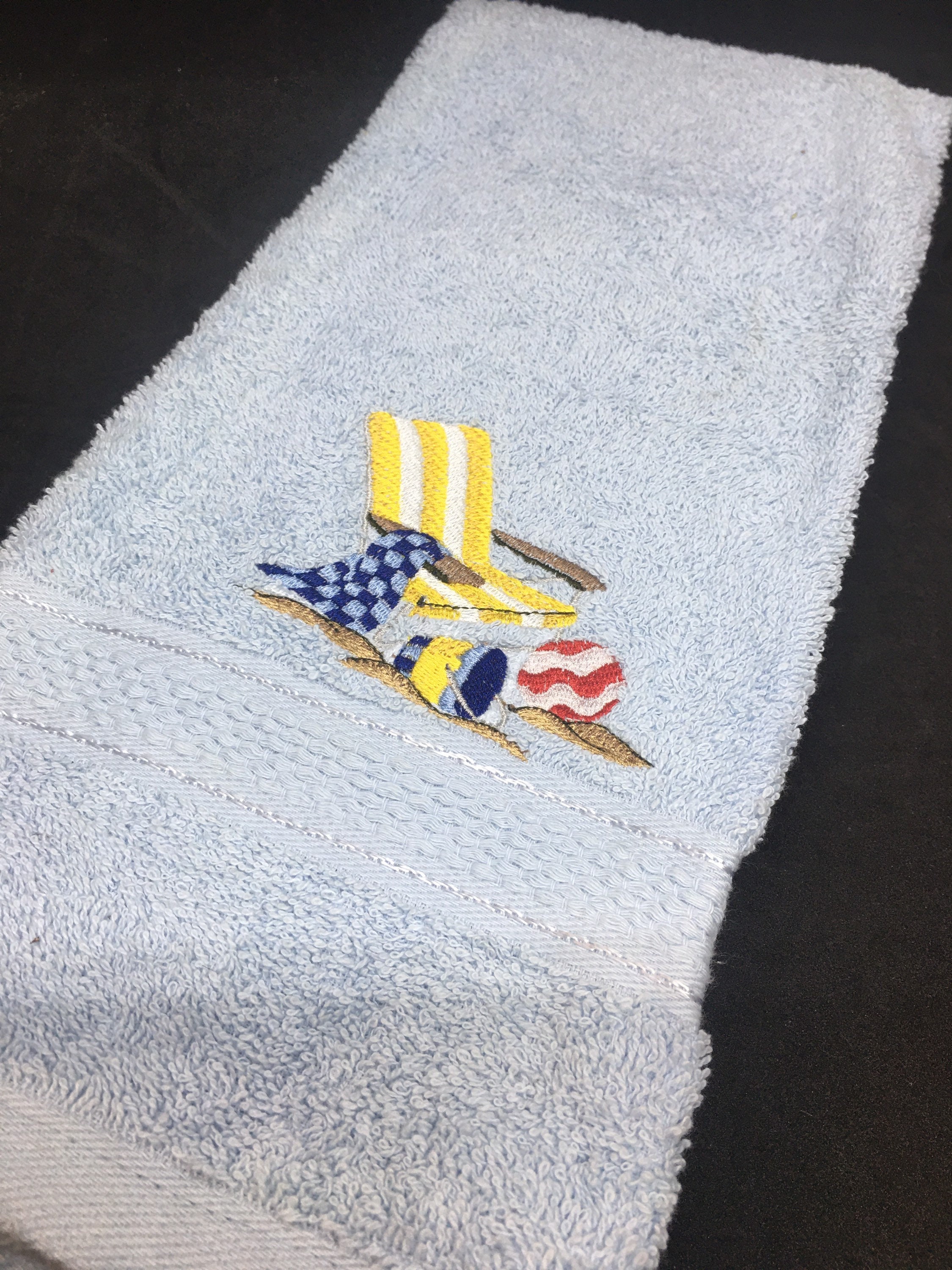 Towel With Embroidery - Etsy