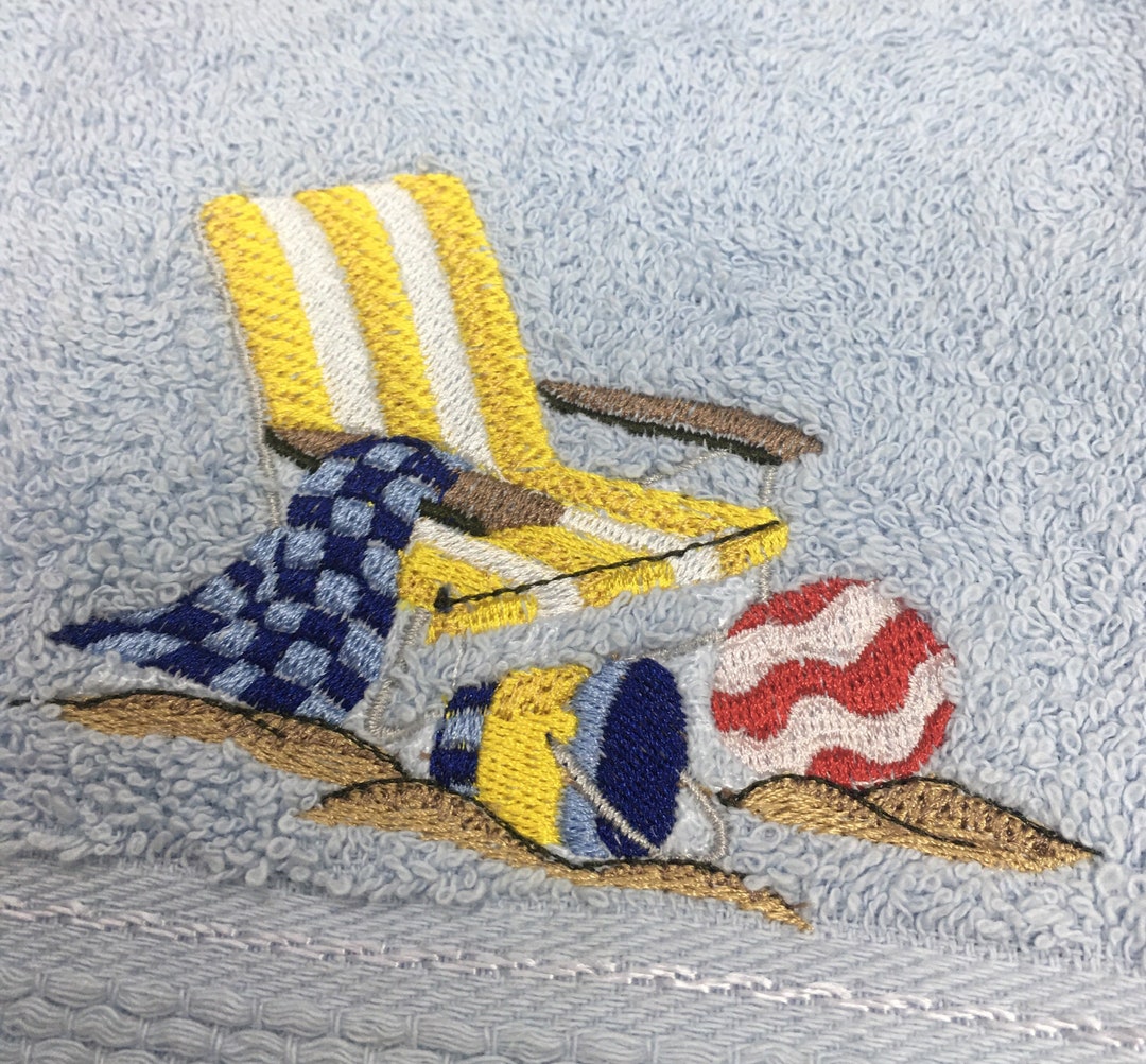 Towel With Embroidery - Etsy