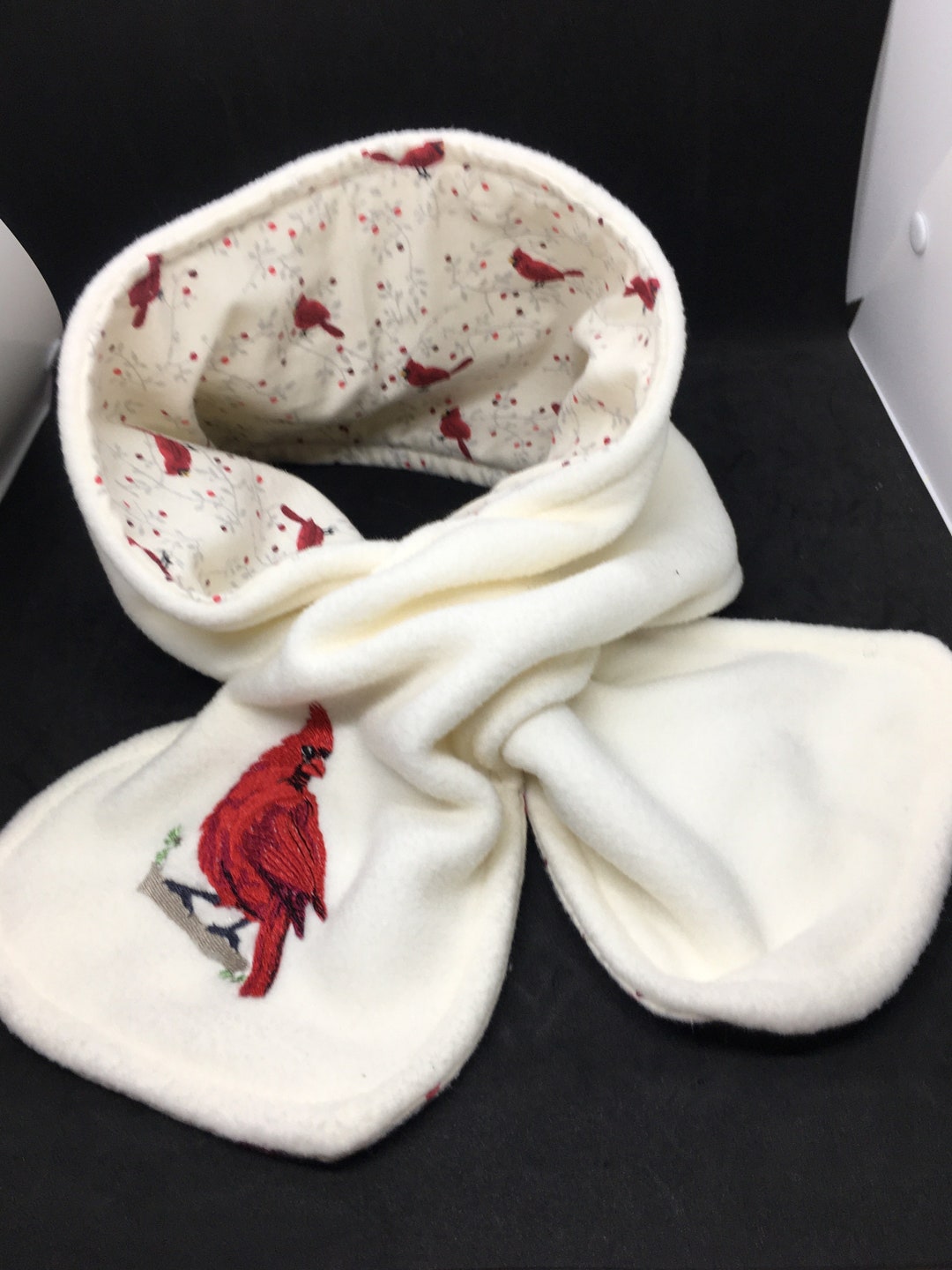 Winter Scarf With Cardinal - Etsy