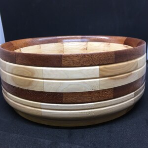 Segmented Wooden Bowl - Etsy