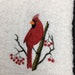 Cardinal Towel With Embroidery - Etsy