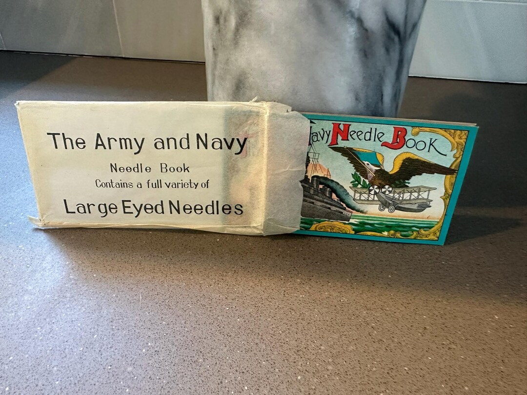 Vintage 1930s Army & Navy Needle Book – Patriotic Lithograph Sewing Kit ...