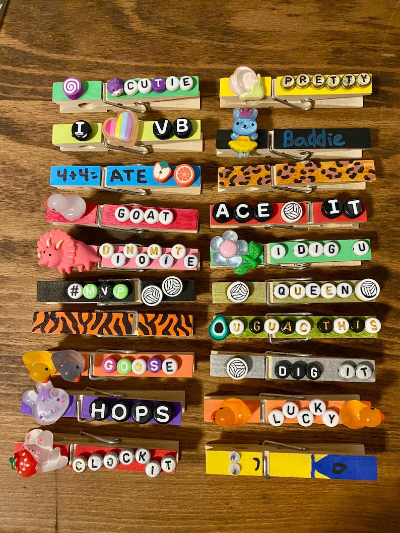 Volleyball Spirit Clips - Etsy