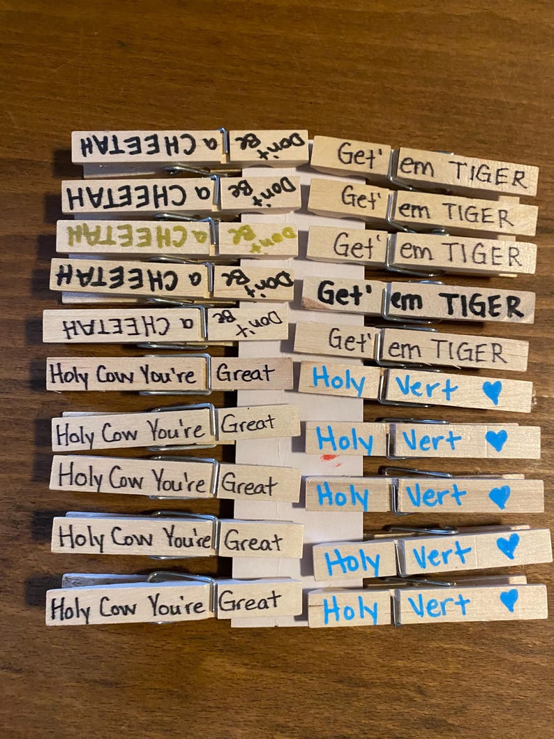 Volleyball Spirit Clips - Animal Print - Etsy