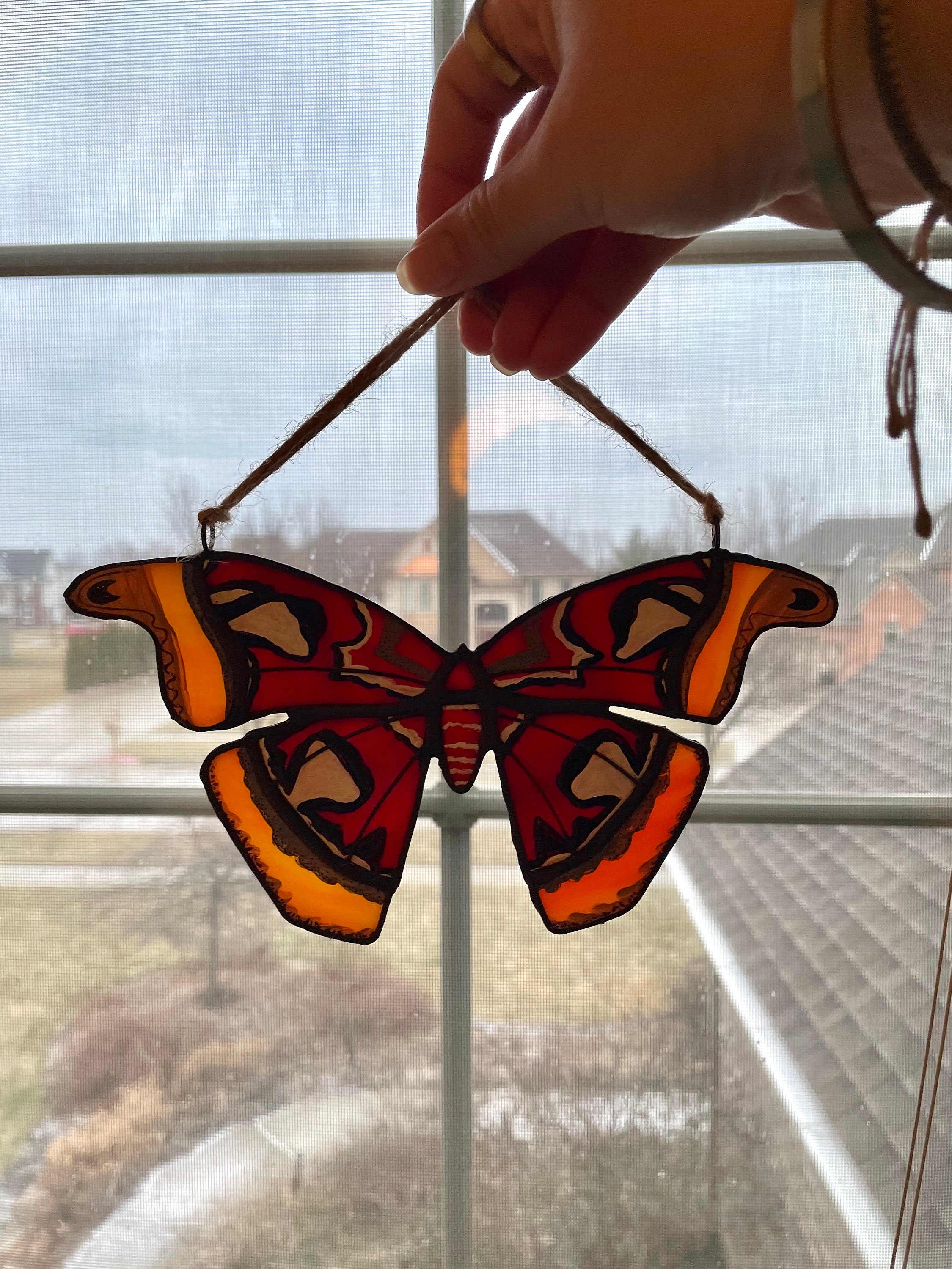 Stained Glass Atlas Moth - Etsy