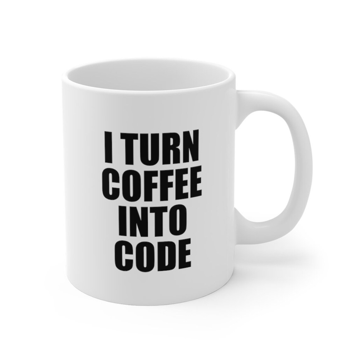 I Turn Coffee Into Code Developer Coder Mug Etsy