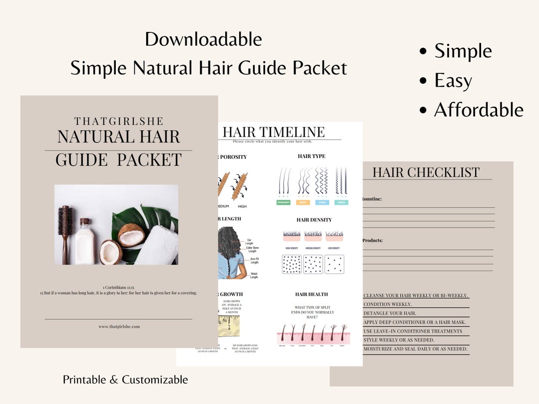 Natural Hair Guide Packet - Etsy
