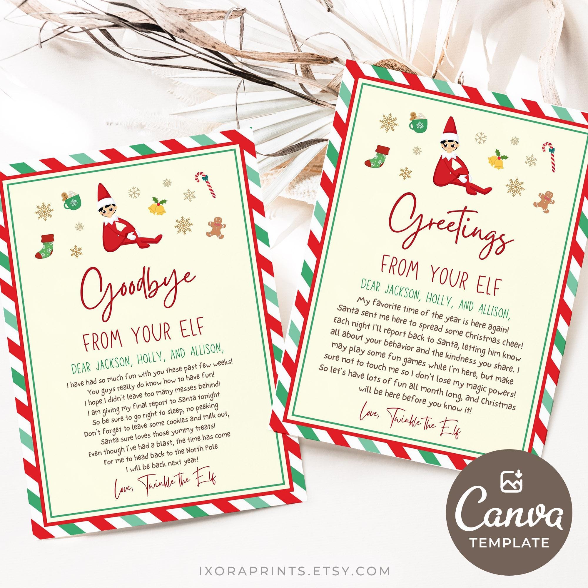 Editable Elf Hello Letter, Greetings From Elf, Elf I'm Back, Elf ...