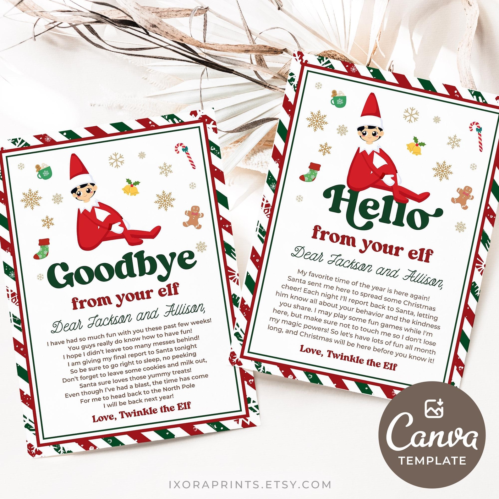 Editable Elf Hello Letter, Greetings From Elf, Elf I'm Back, Elf ...
