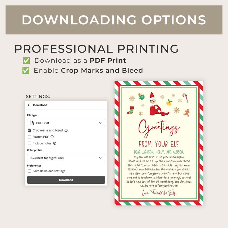 Editable Elf Hello Letter, Greetings From Elf, Elf I'm Back, Elf ...