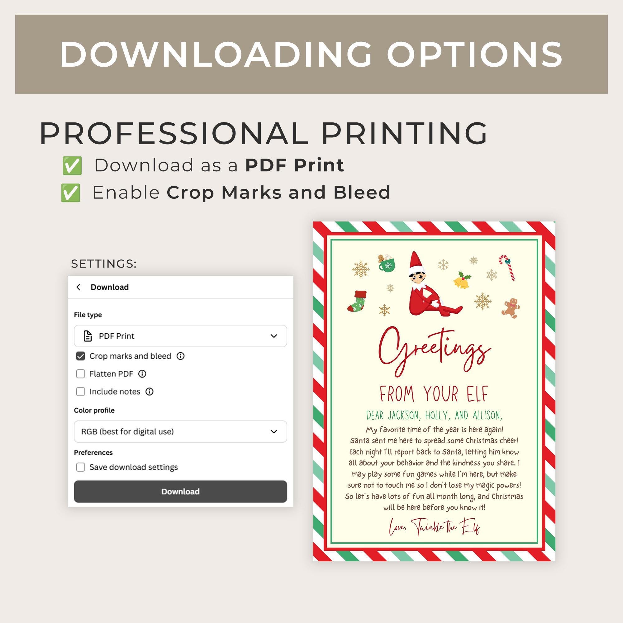 Editable Elf Hello Letter, Greetings From Elf, Elf I'm Back, Elf ...