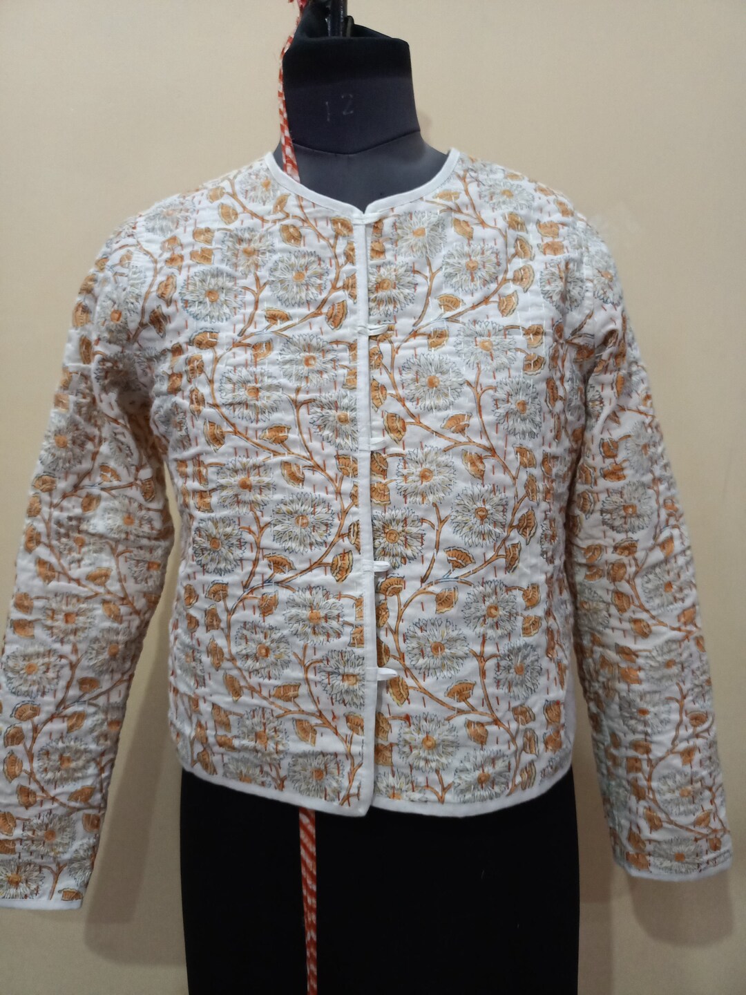 Indian Quilted Jacket Cotton Coat Handmade Winter Quilted Unisex Pure ...