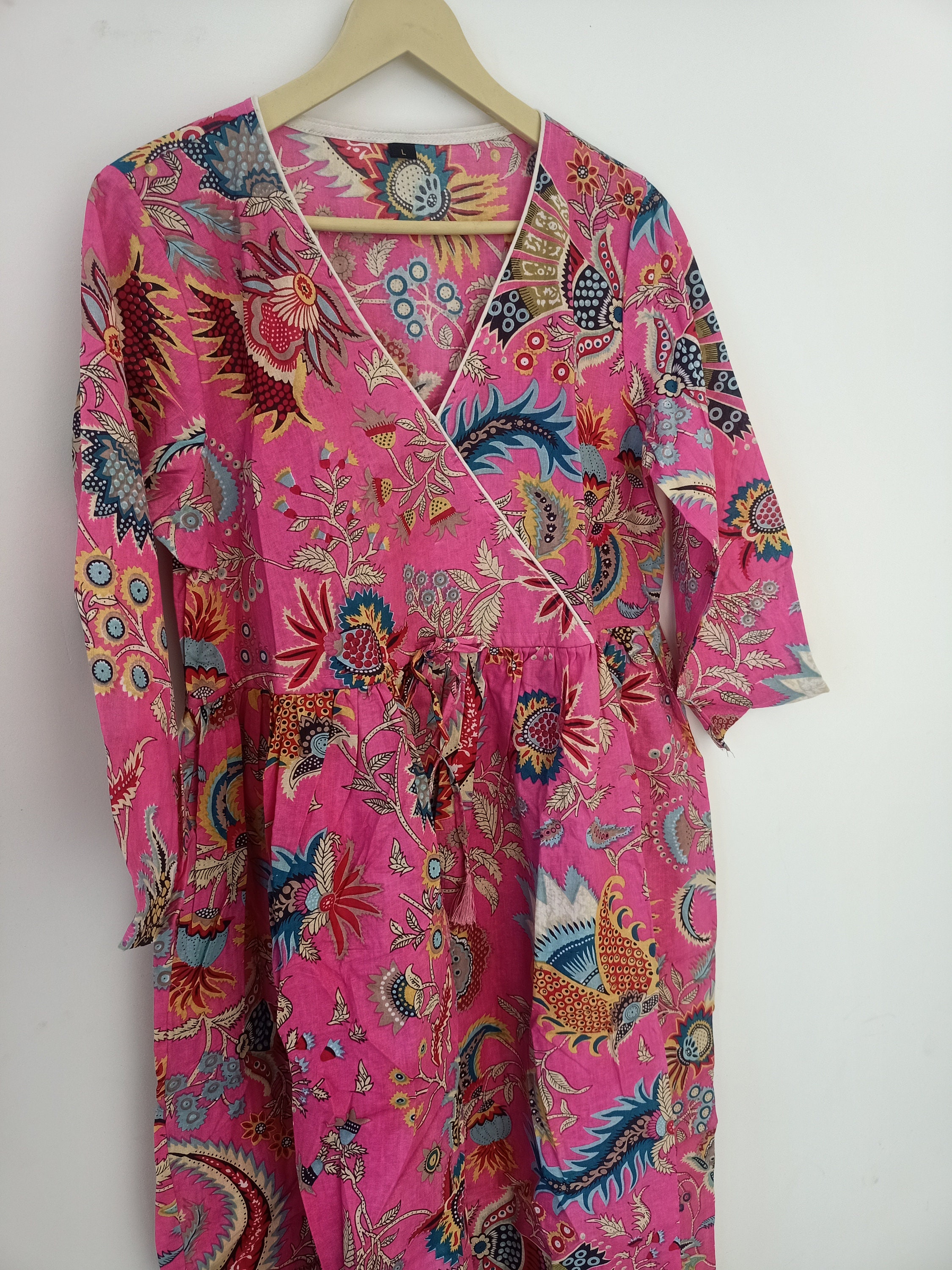 Block Summer Dress,long Dress, Bohemian Dress,block Print Dress,indian ...