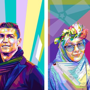Customized WPAP Pop Art Portrait - Etsy