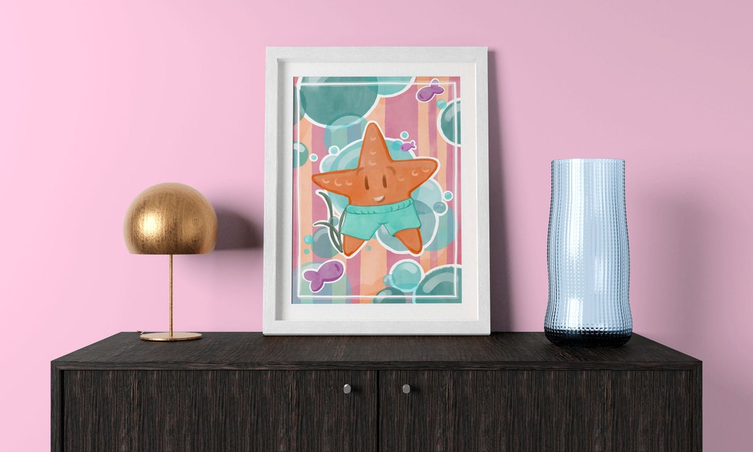 Sea Star, Starfish Illustration Printable, Digital Download, Beach Wall ...