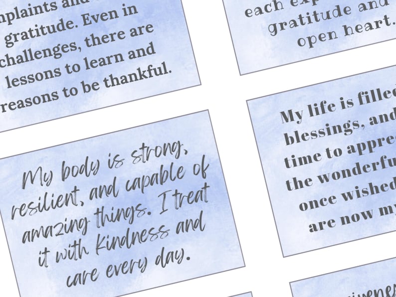 Printable Affirmation Cards for Self-care, Healing & Positivity ...