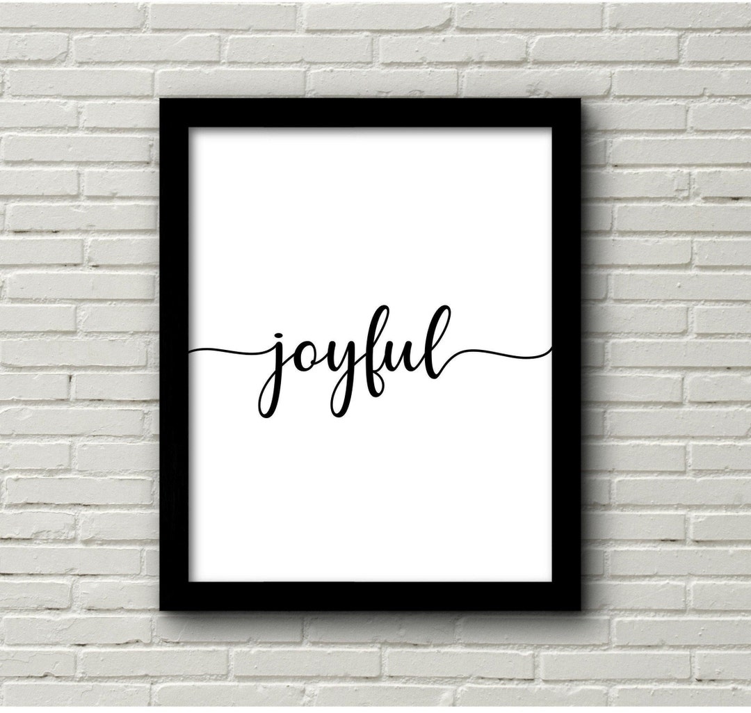 Joyful Printable, Joyful Printable, Joyful Wall Art, Digital Download ...