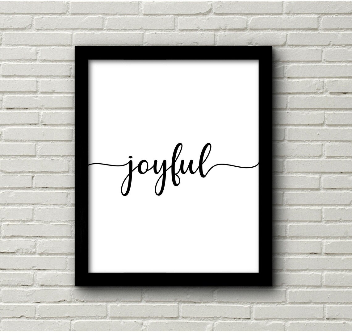 Joyful Printable Joyful Printable Joyful Wall Art Digital - Etsy
