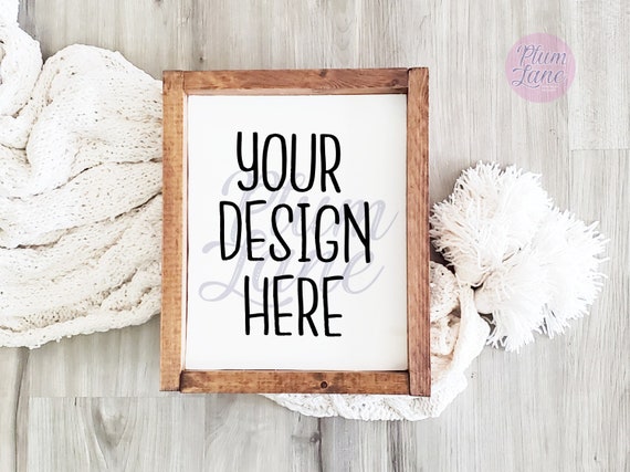 Farmhouse Sign Mockup Wood Frame Mockup Wood Sign Mockup | Etsy