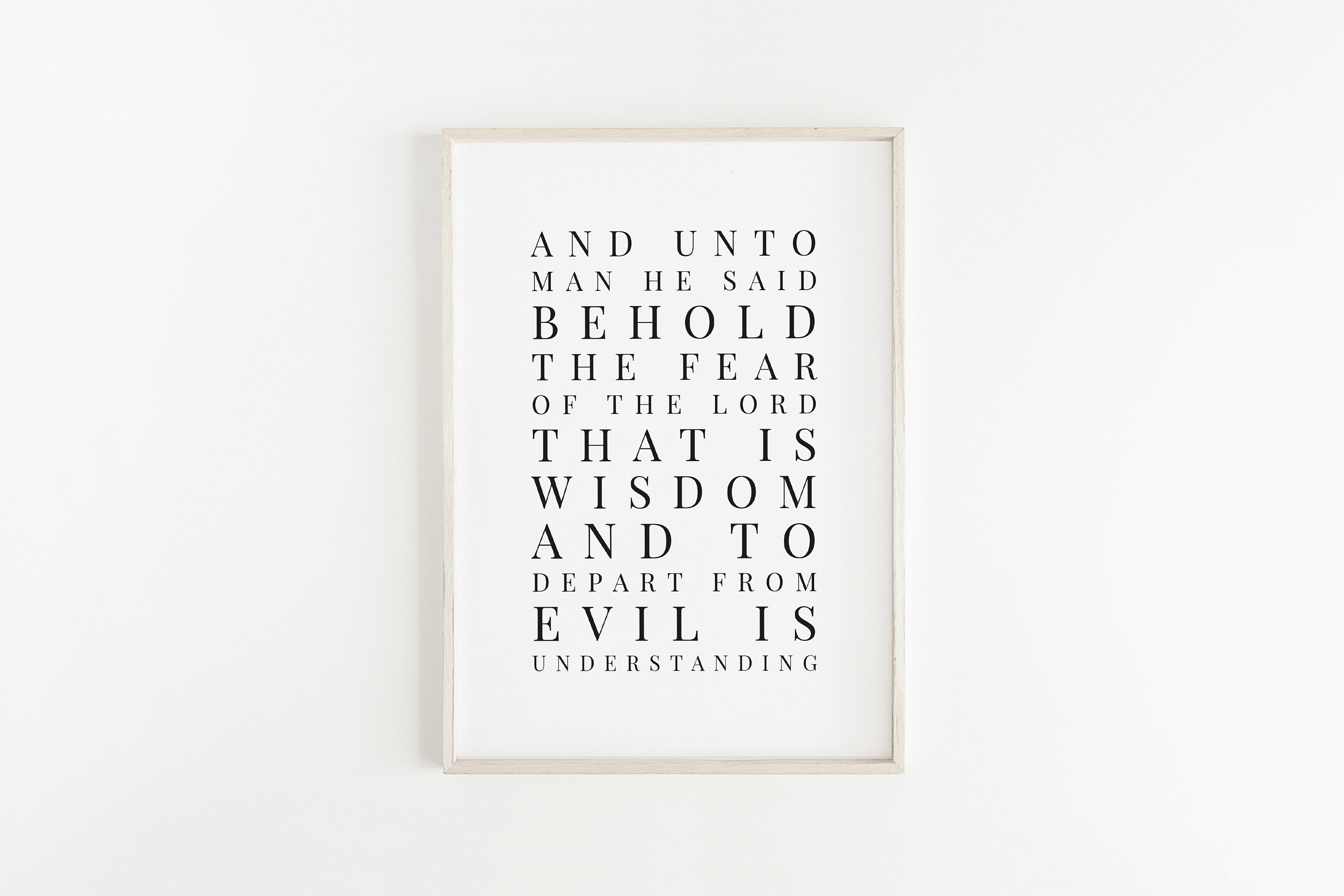 Job 28:28 KJV, Bible Verse Art, Printable Instant Digital Download, 5x7 ...