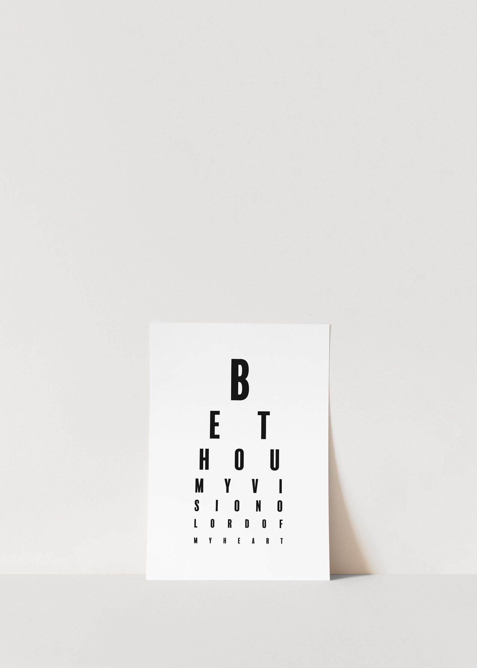 Be Thou My Vision Eye Chart Hymn Quote Printable Instant - Etsy