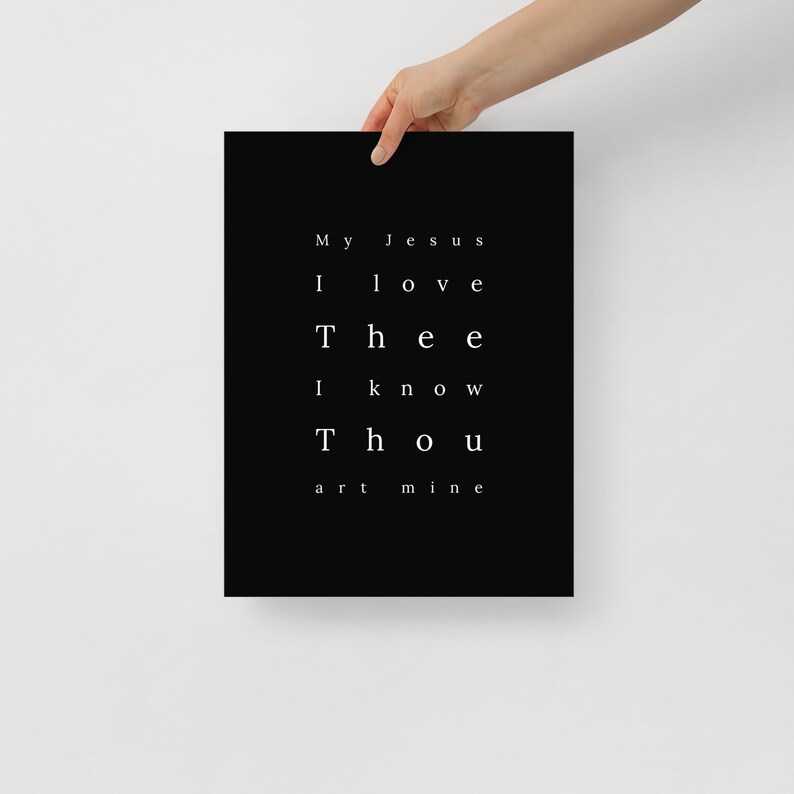 My Jesus I Love Thee Hymn Print Etsy