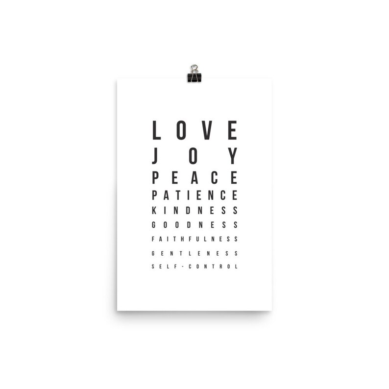 Fruits of the Spirit Poster From Galatians 5:22-23, 8x10 12x16 12x18 ...