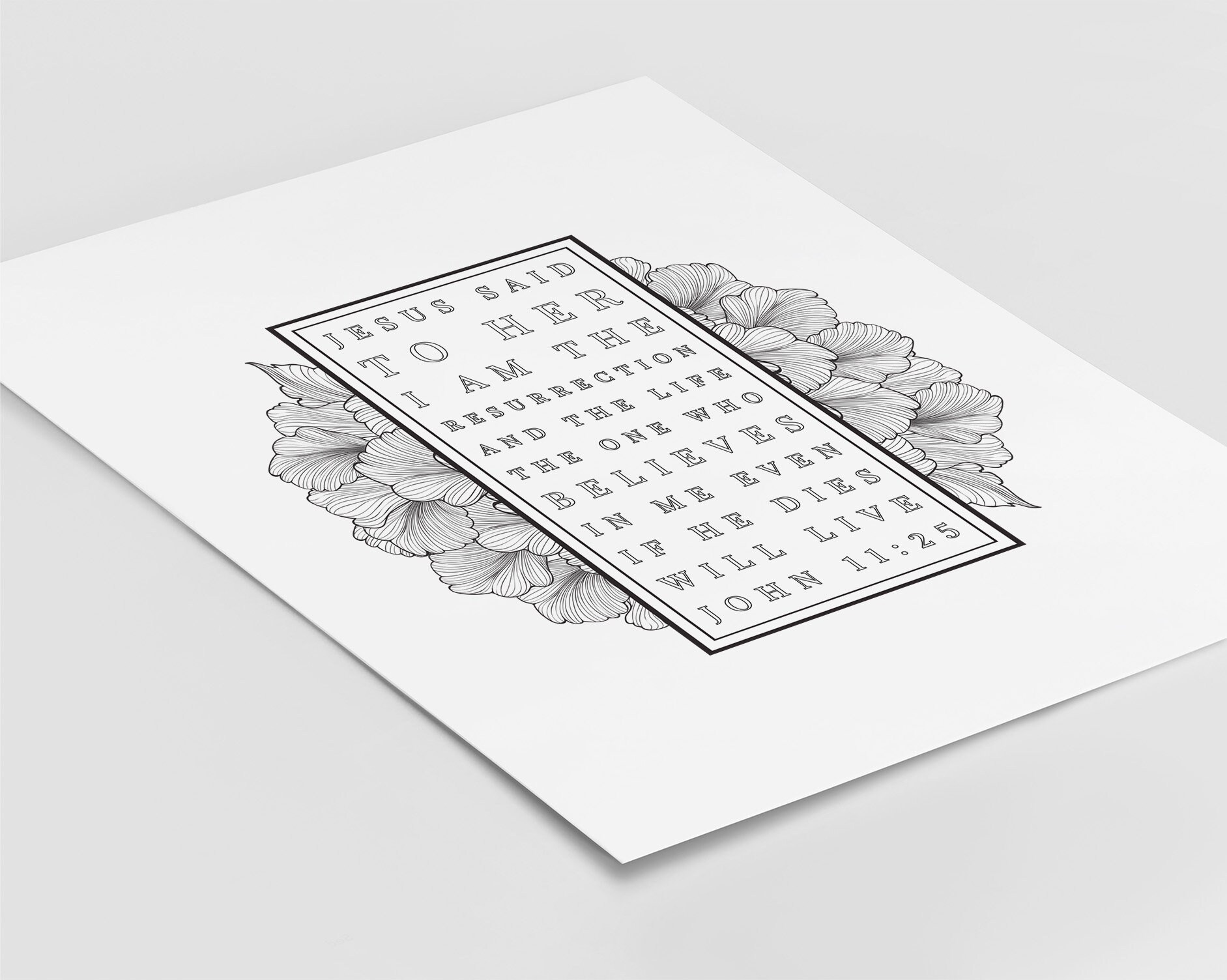 John 11:25 Coloring Page - Etsy