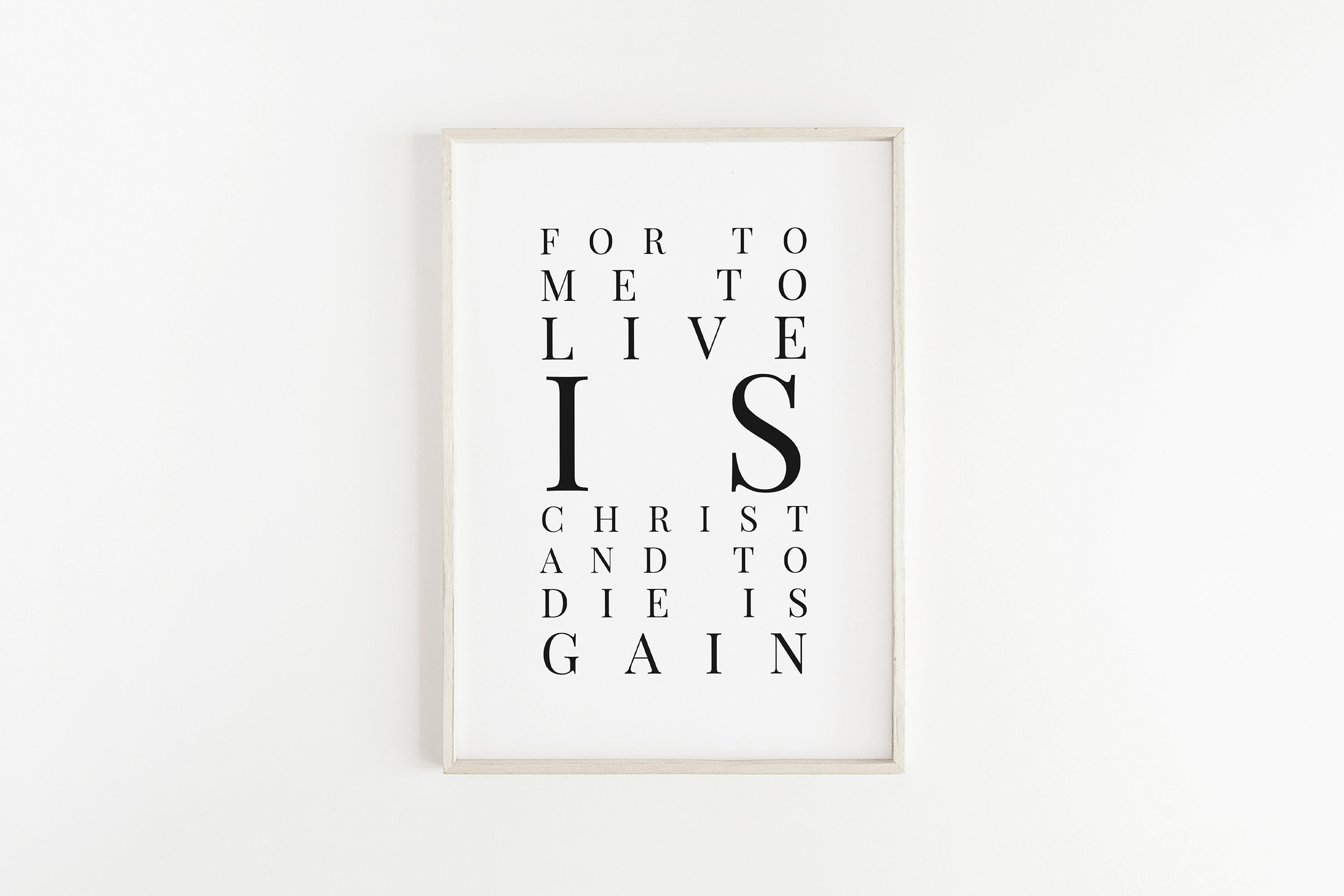 For to Me to Live is Christ and to Die is Gain. Philippians - Etsy