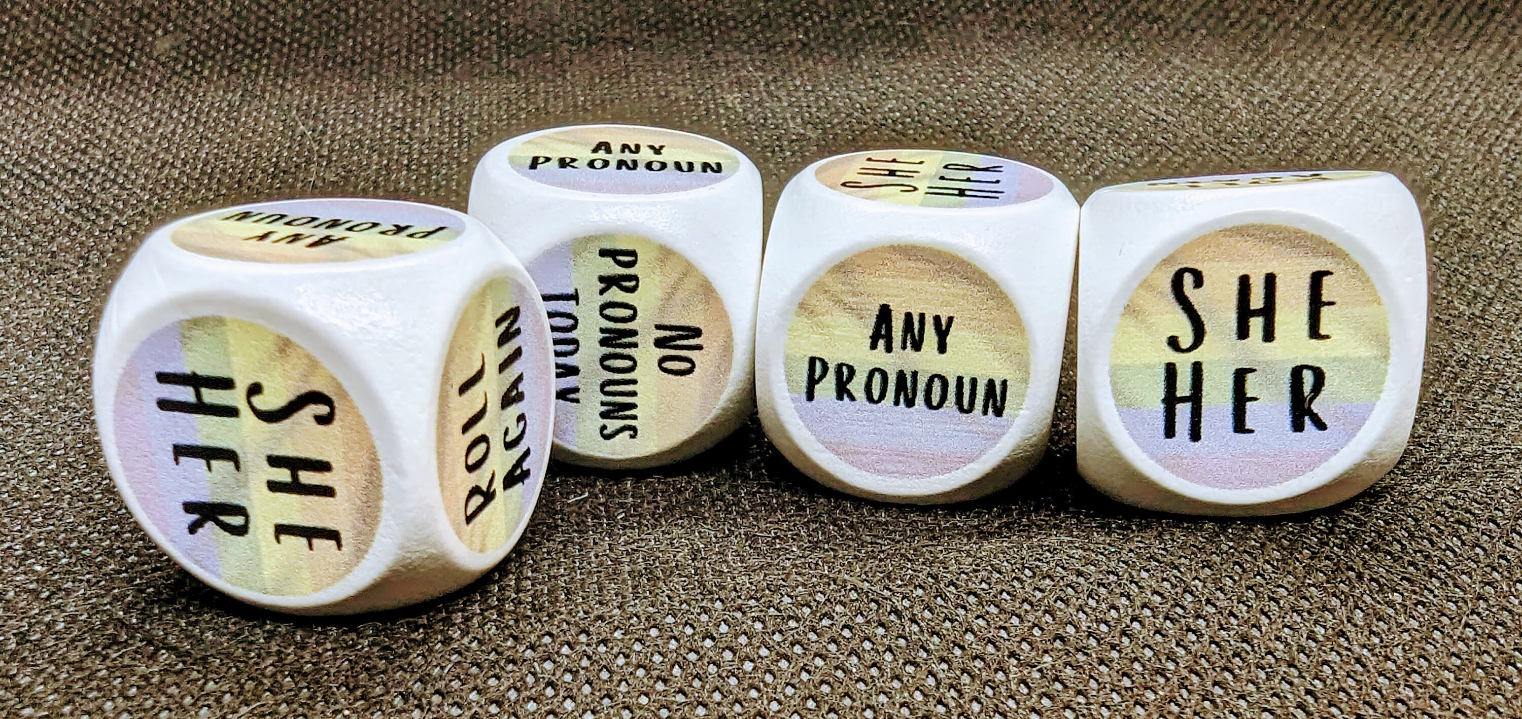 Pronoun Cube - Gender Fluid Pronoun Dice - Etsy