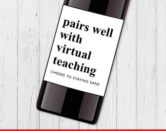 Wine Label Pandemic - Etsy