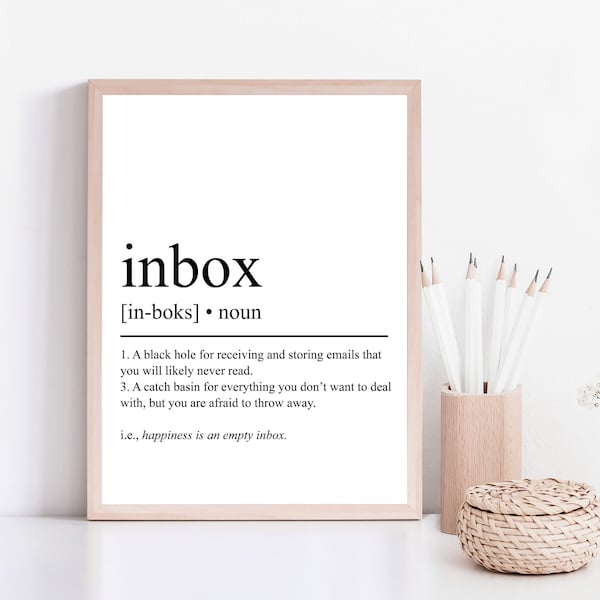 Funny Inbox Sign - Etsy