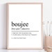 Boujee Definition Print Typography Print Funny Print Home | Etsy