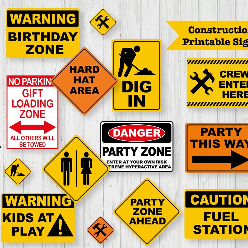 Nail Birthday Party Signs - Etsy