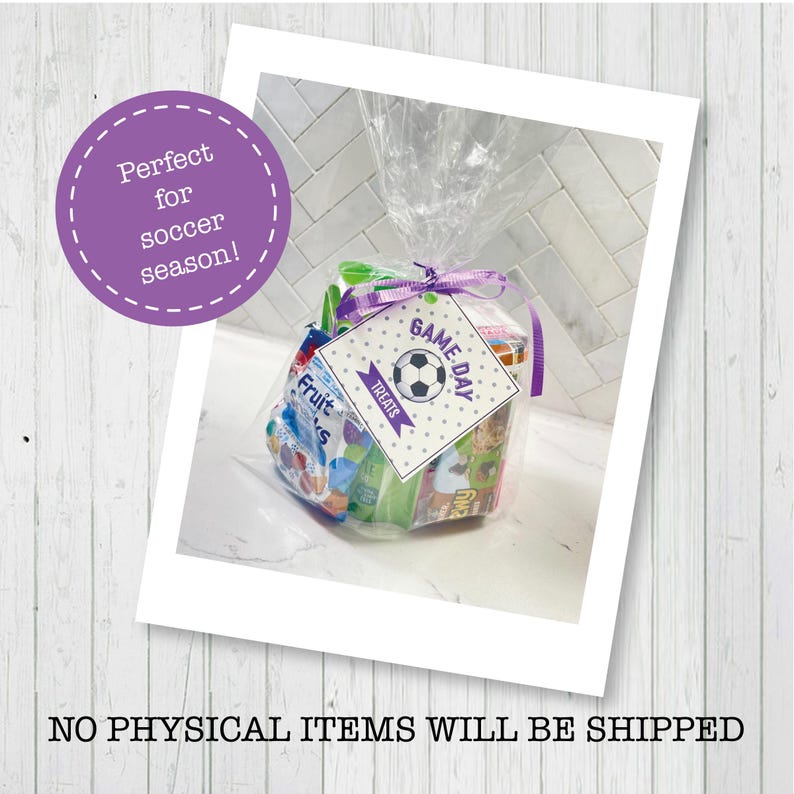Soccer Snack Printable Tags - Game Day Snack Sports - Soccer - Etsy
