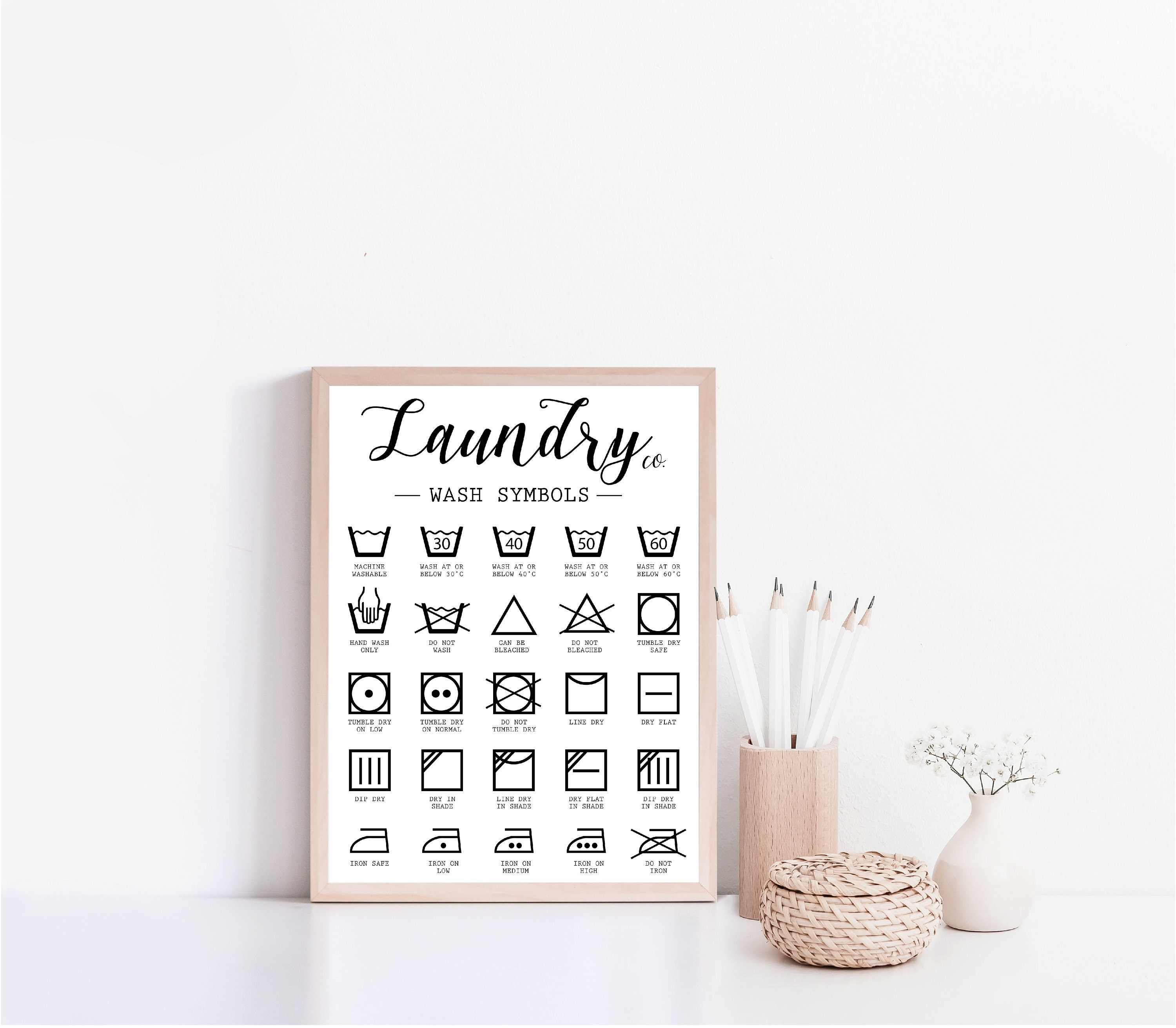 Laundry Cheat Sheet, Printable Laundry Guide, Laundry Instructions ...