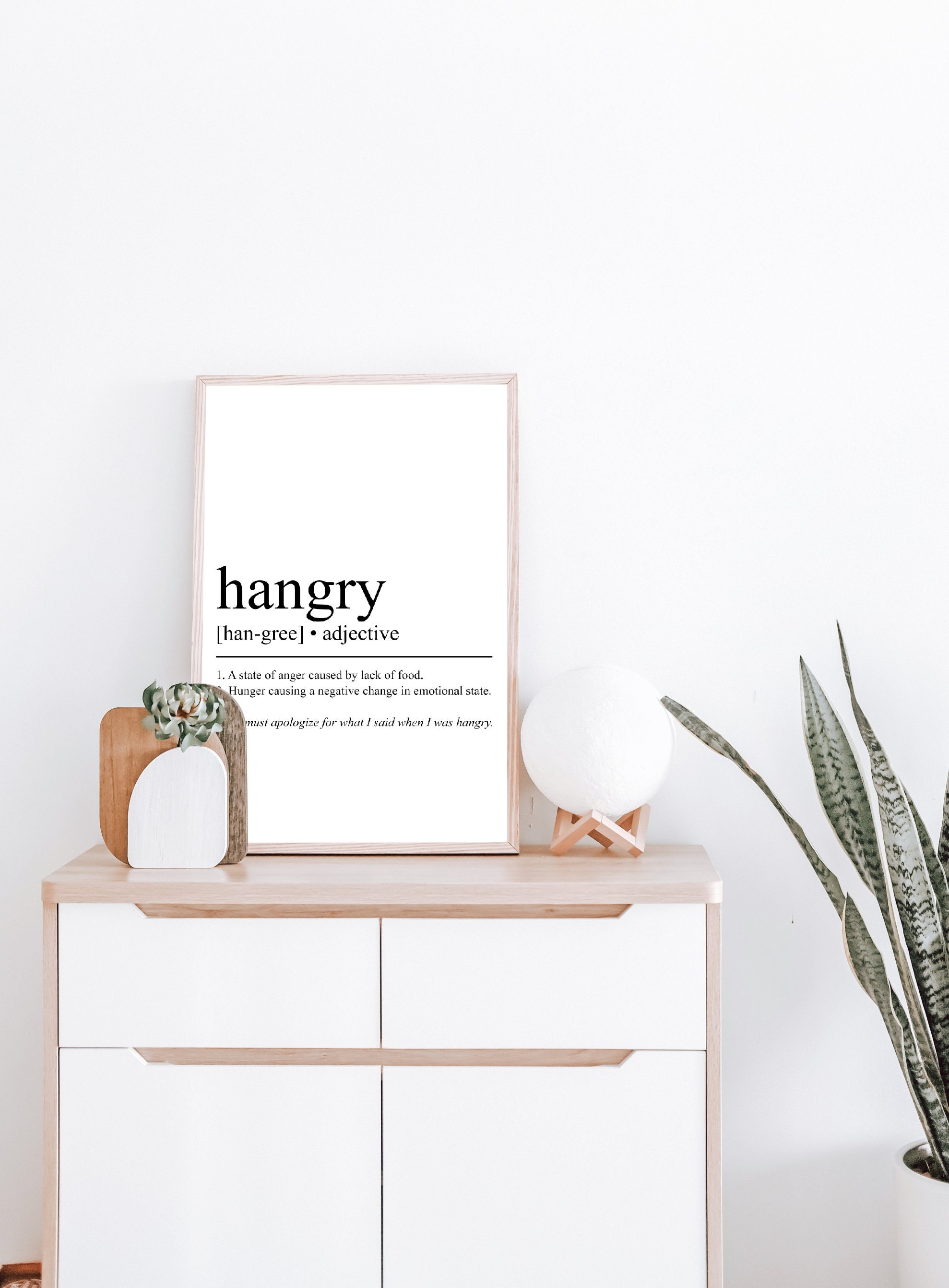 HANGRY Definition Print Typography Print Funny Print Home - Etsy