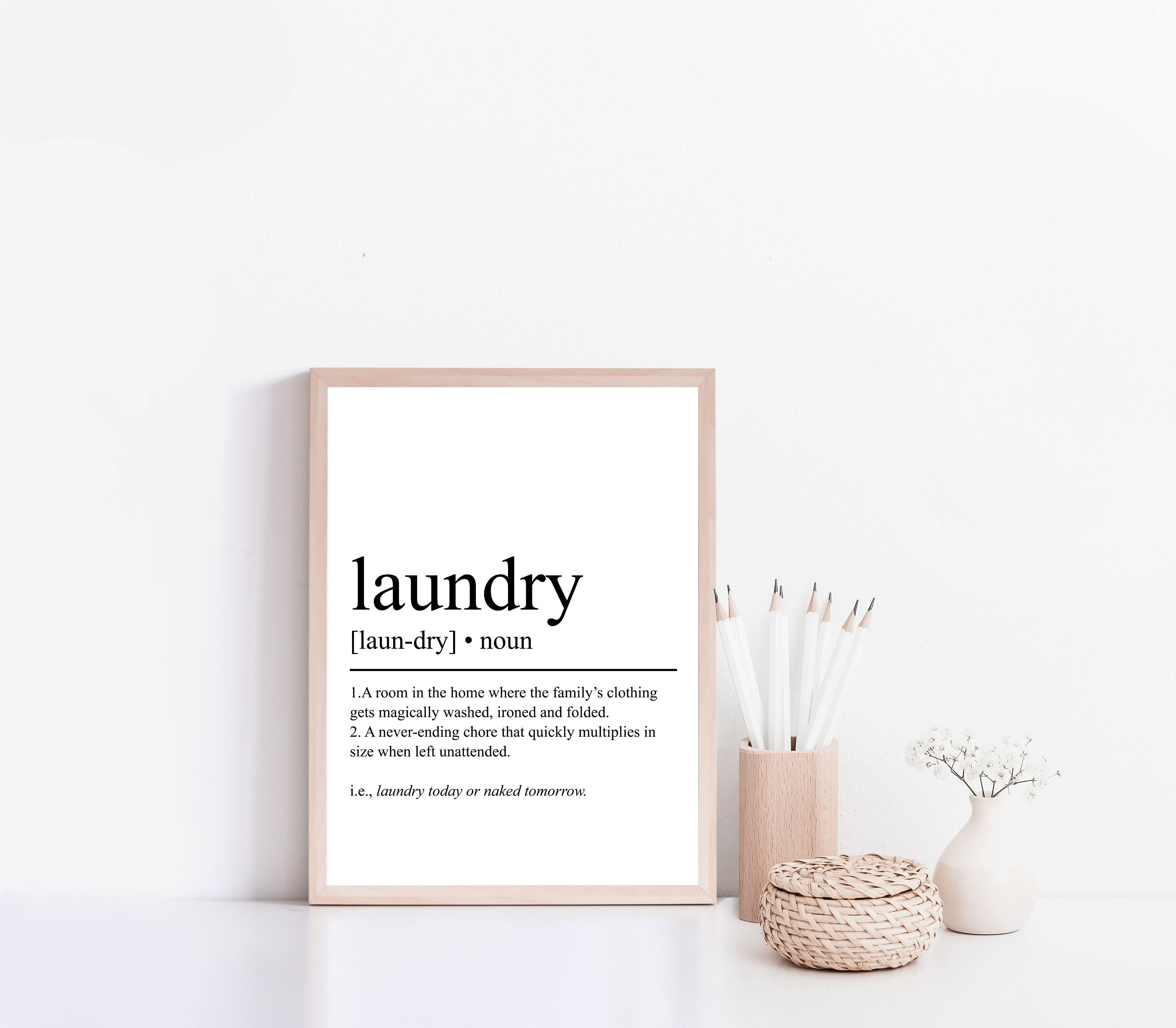 LAUNDRY Definition Print, Typography Print, Funny Print, Laundryroom ...