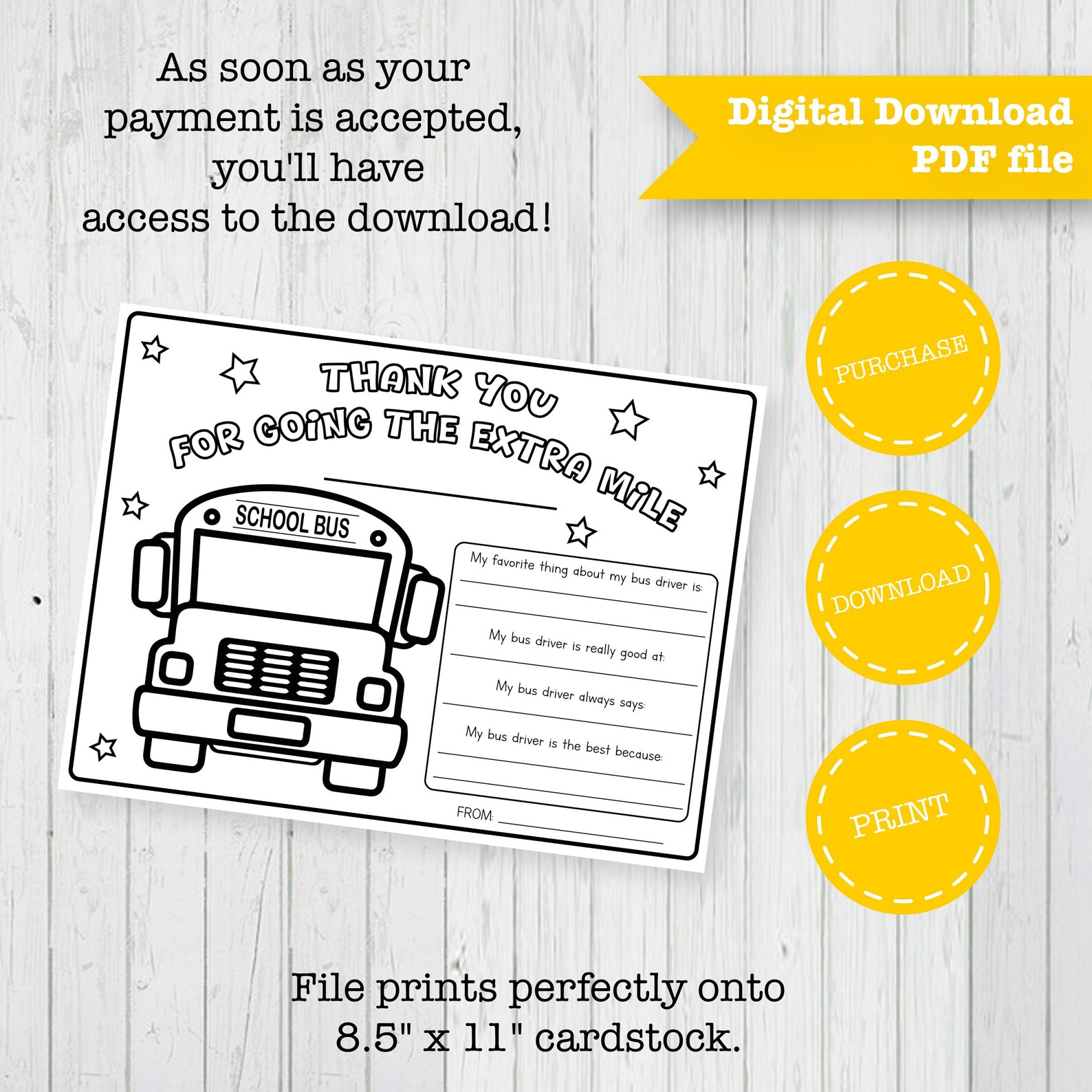Bus Driver Appreciation - Bus Driver Thank You Note, Bus Driver ...