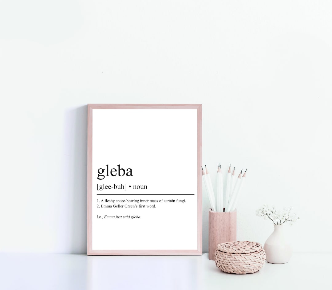 GLEBA Definition Print, Typography Print, Funny Print, Home Print, Home ...