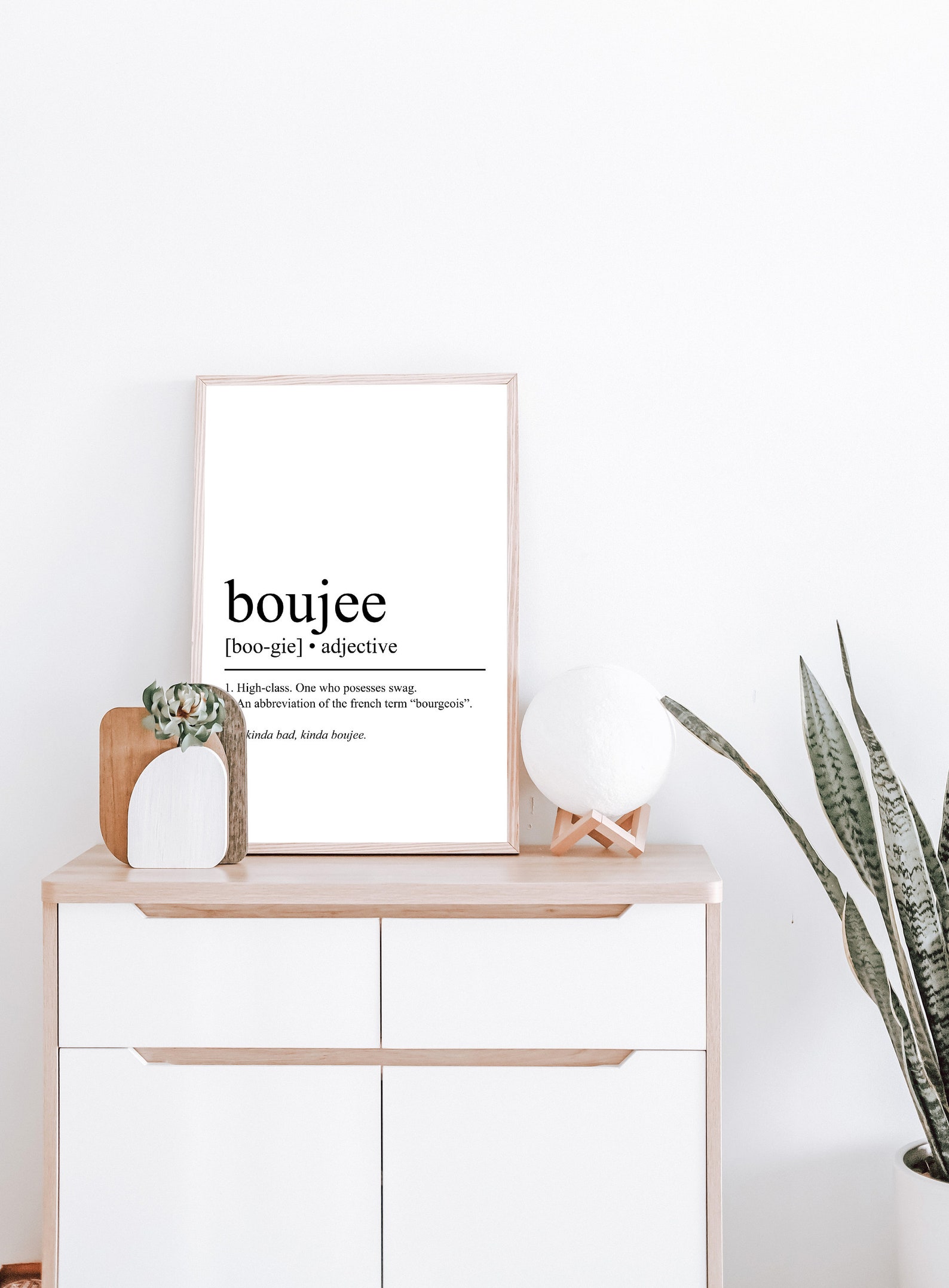 Boujee Definition Print Typography Print Funny Print Home - Etsy