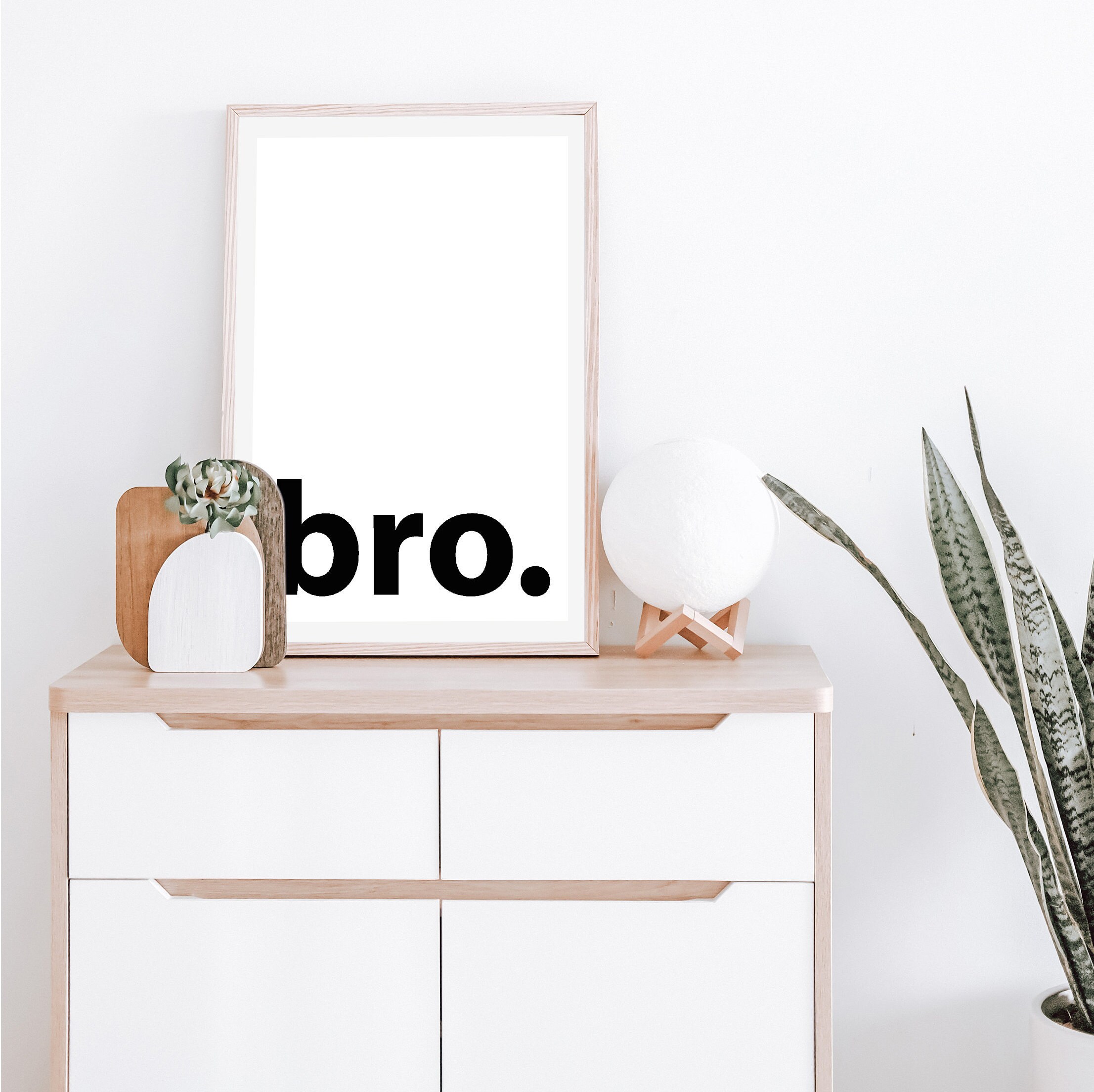 Bro Wall Decor Typography Poster Black & White Quote - Etsy