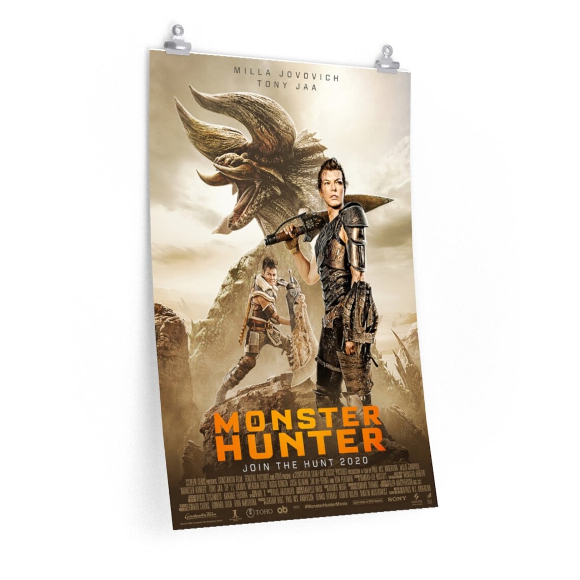 Monster Hunter 2020 Vintage Movie Poster retro movie poster | Etsy