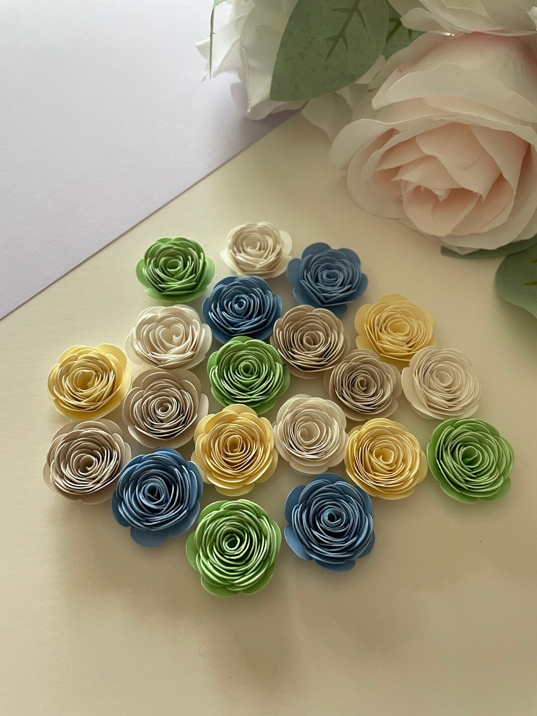 Rolled Paper Roses | 20 Piece Set, Party Decor - Etsy