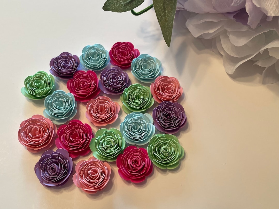 Rolled Paper Flowerspaper Flowerspaperrosescraftsweddingbaby ...