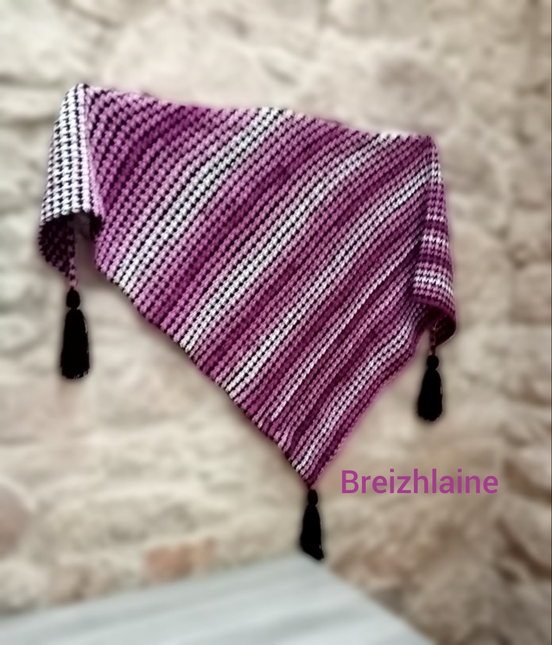 Large Shawl, Houndstooth Stitch - Etsy