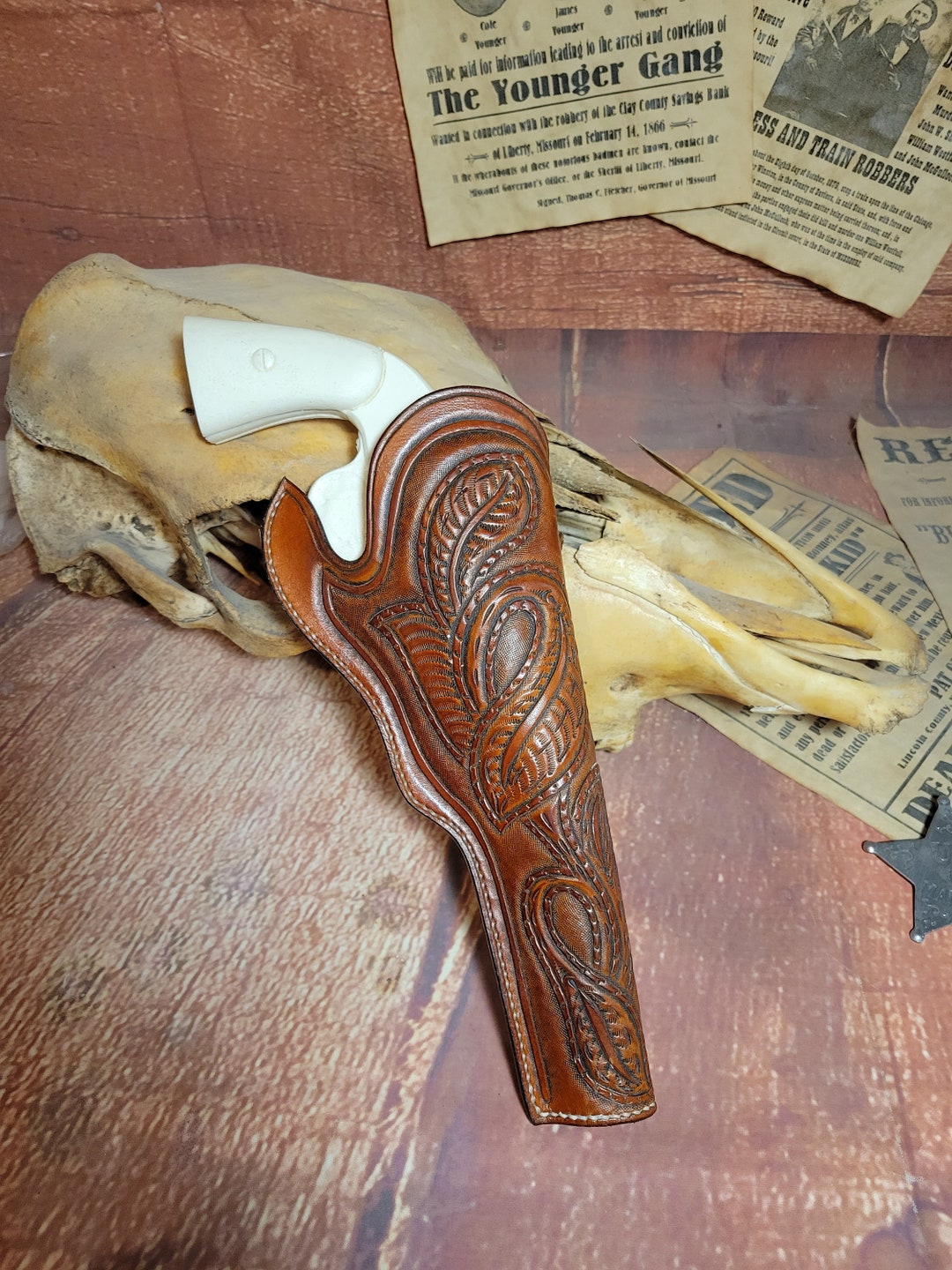 Handmade Jesse James Holster for Smith and Wesson Schofield 7 Barrel or ...